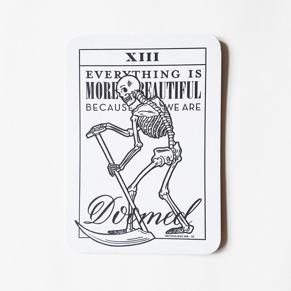 13th Tarot Postcard – Meticulous Ink