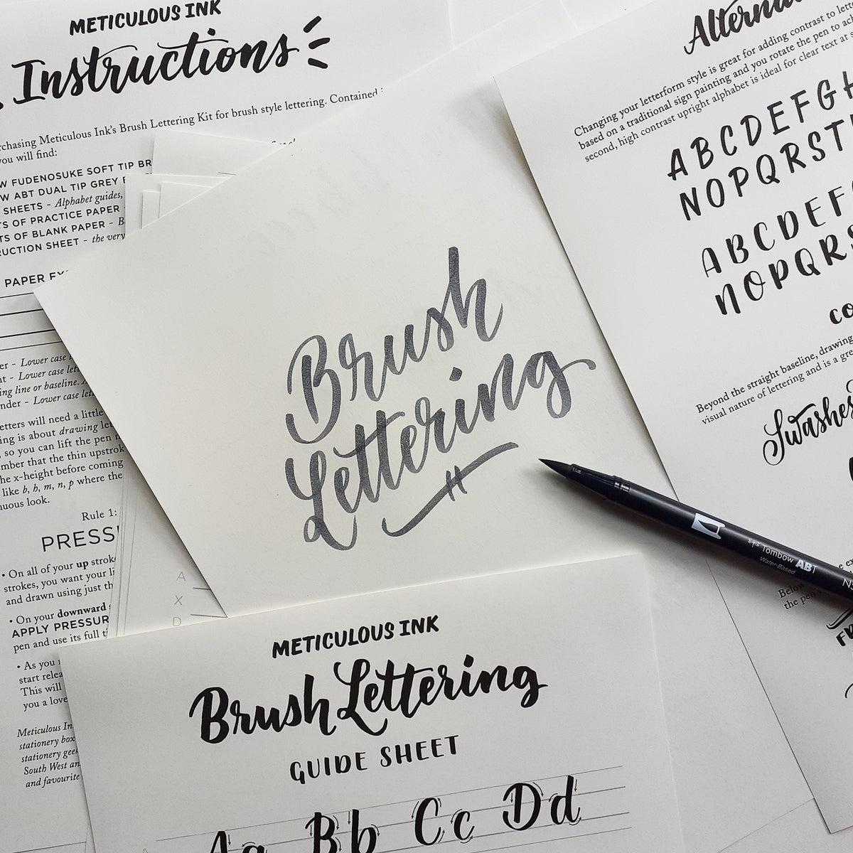 Brush Lettering Kit – Meticulous Ink