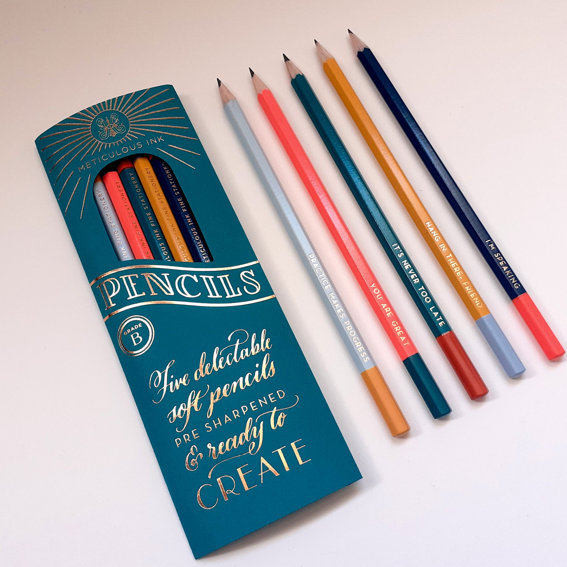 Personalised Meticulous Ink Pencils - 5 Pack