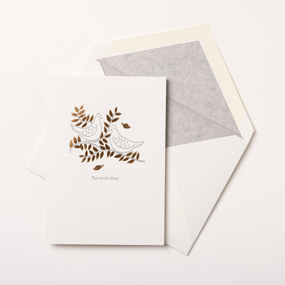 Two Turtle Doves Christmas Card – Meticulous Ink